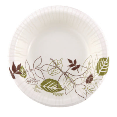 Dixie® Pathways Heavyweight Paper Bowls, WiseSize, 12 oz, Green/Burgun