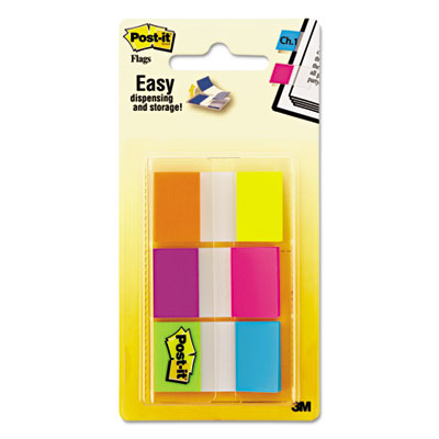Post-it® flags Page Flags in Portable Dispenser, Assorted Brights, 60 ...