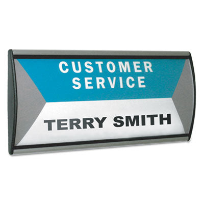 Advantus People Pointer Wall/Door Sign, Aluminum Base, 8.75 x 4, Black ...