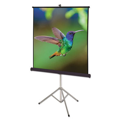 Quartet® Portable Tripod Projection Screen, 60 x 60, White Matte Finis ...