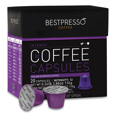 Bestpresso® Nespresso Intenso Italian Espresso Pods, Intensity: 12, 20 ...