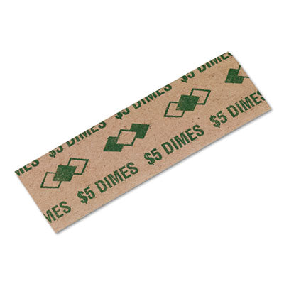 Iconex™ Tubular Coin Wrappers, Dimes, $5, Pop-Open Wrappers, 1000/Pack
