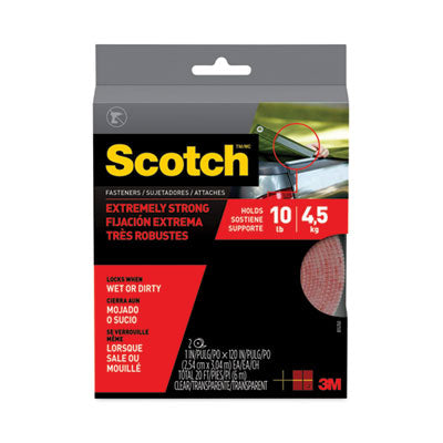 Scotch™ Extreme Fasteners, 1" x 10 ft, Clear, 2/Pack – Wynn Depot