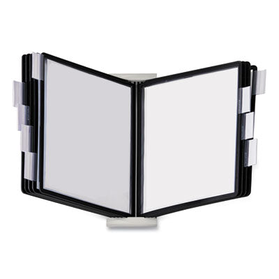 Durable® InstaView Expandable Desktop Reference System, 10 Panels, Bla