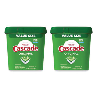 Cascade® ActionPacs, Fresh Scent, 57 oz Tub, 105/Tub, 2 Tubs/Carton