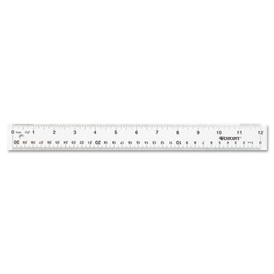 Westcott® Clear Flexible Acrylic Ruler, Standard/Metric, 12" Long, Cle ...